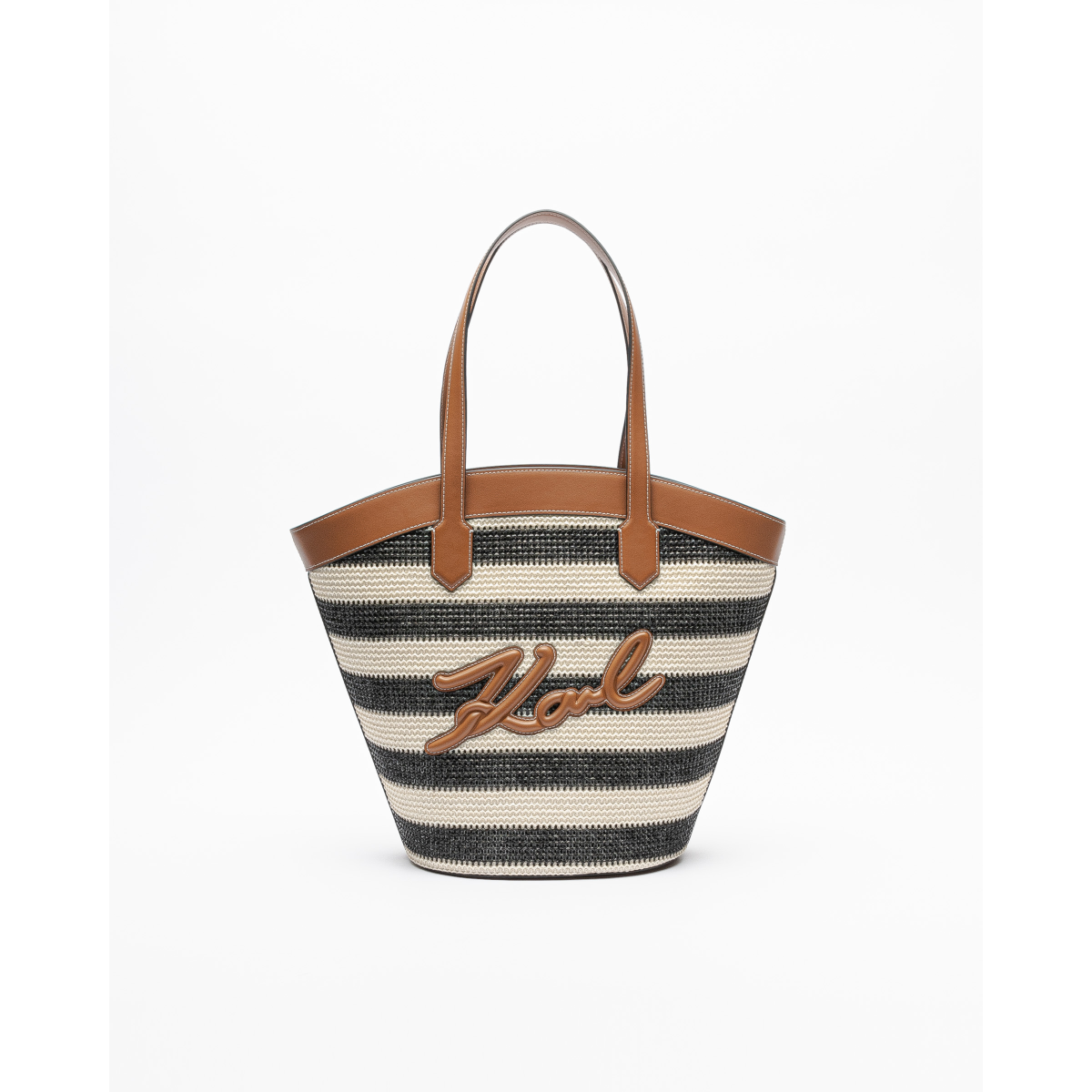 Bolso tote Karl Lagerfeld K/Signature Tulip MD Tote Raff Beige - 192 ...